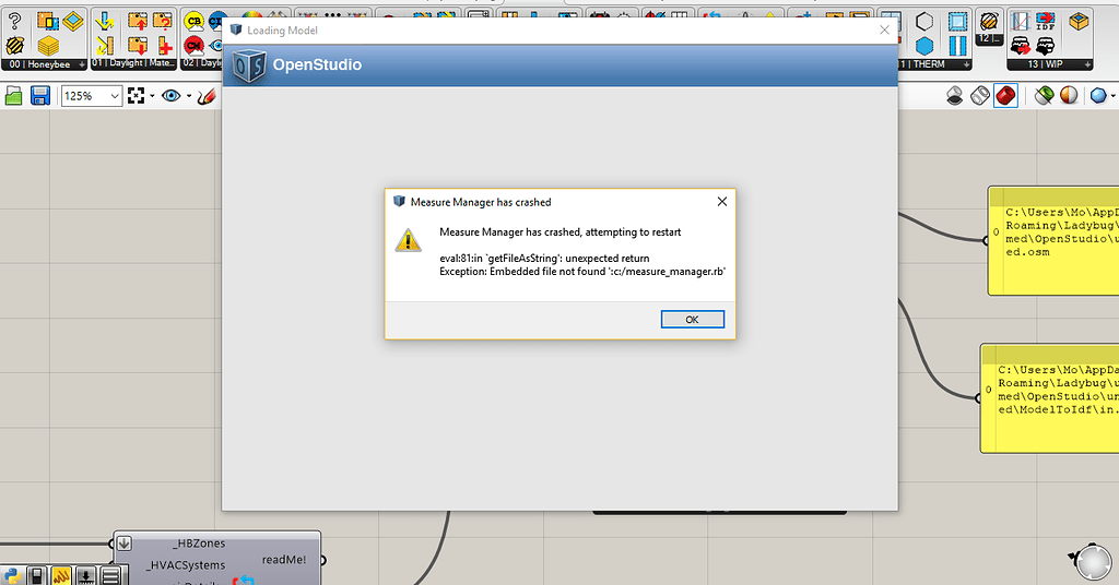 Open Openstudio Error - honeybee-legacy - Ladybug Tools | Forum