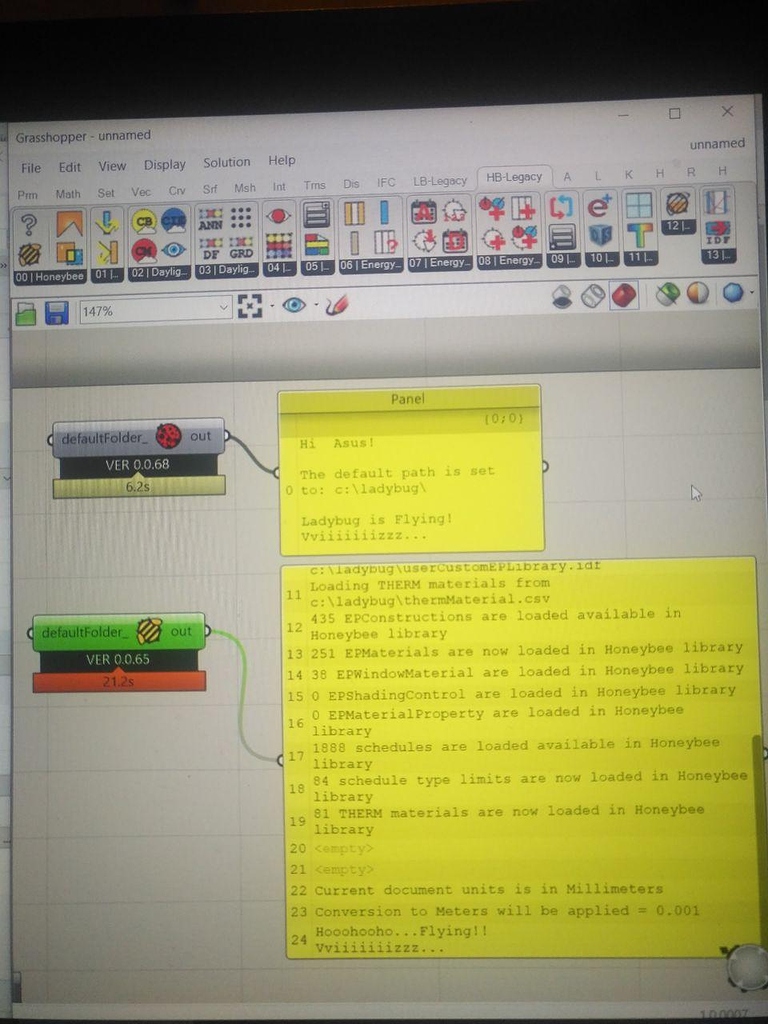 Honeybee & Ladybug out - grasshopper - Ladybug Tools | Forum