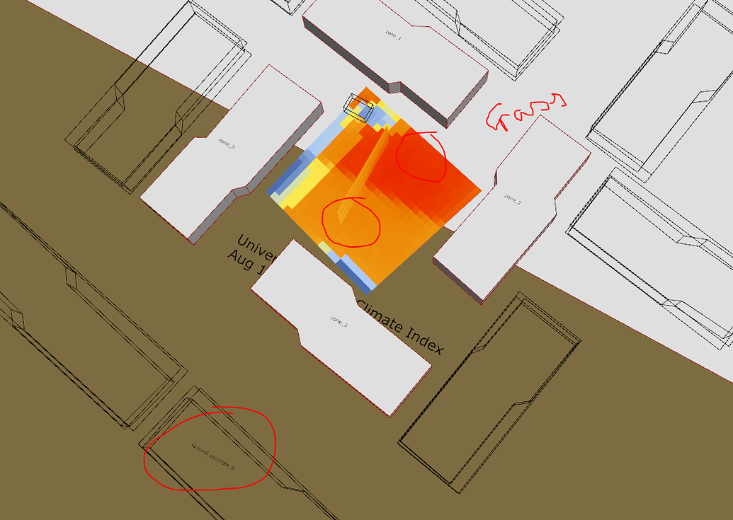 Outdoor comfort UTCI microclimat map || Vegetation limitations ...
