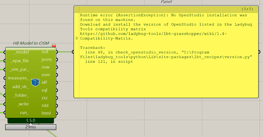Pollination "No OpenStudio Installation was found on this machine" - honeybee - Ladybug Tools ...
