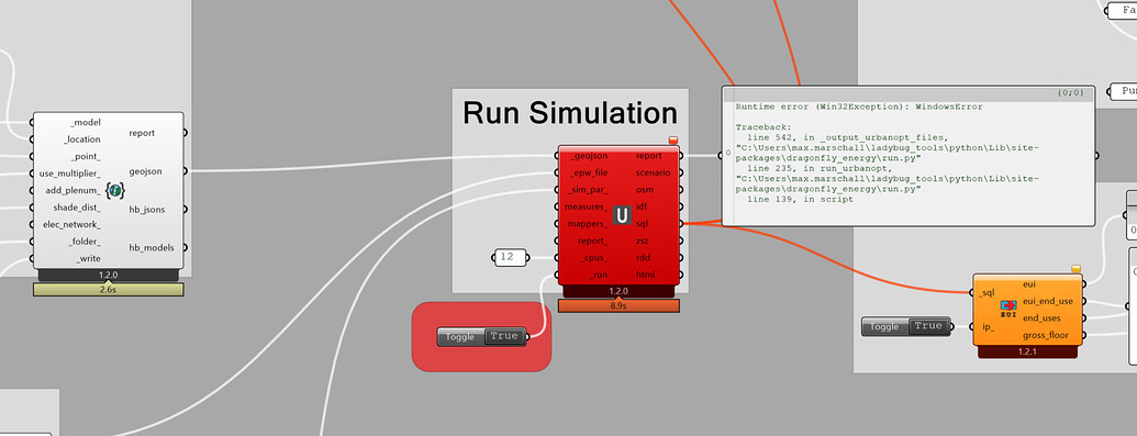 DF Run URBANOpt: No sql output - dragonfly - Ladybug Tools | Forum