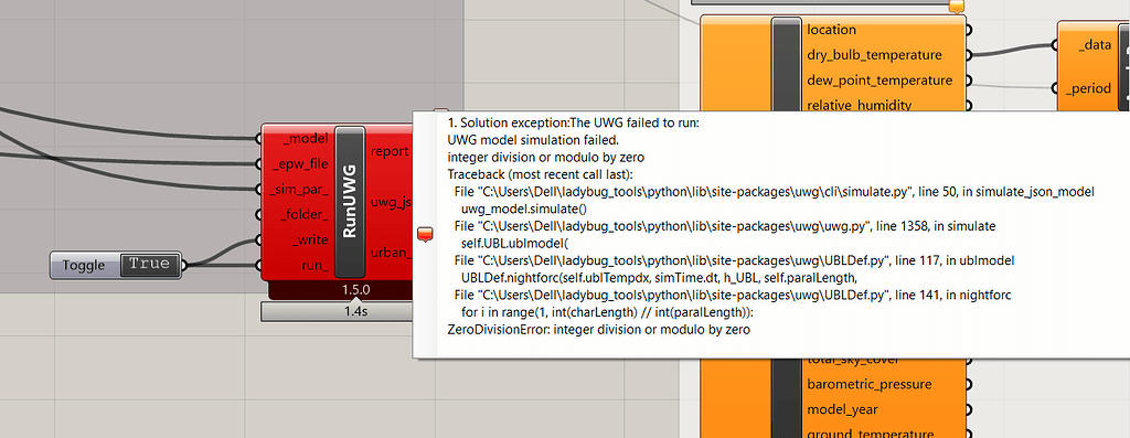 Help Needed with Dragonfly UWG Model Errors in Grasshopper - ladybug-tools - Ladybug Tools | Forum