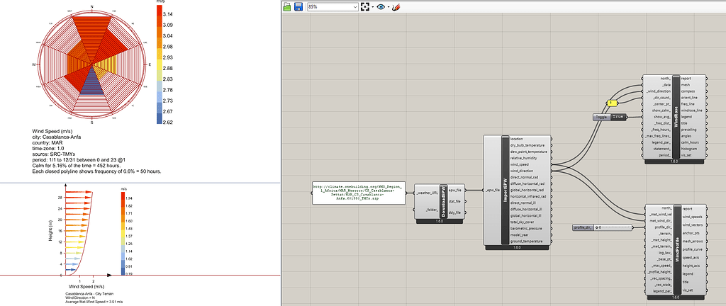 Different wind speed between wind roses and wind profile - ladybug ...