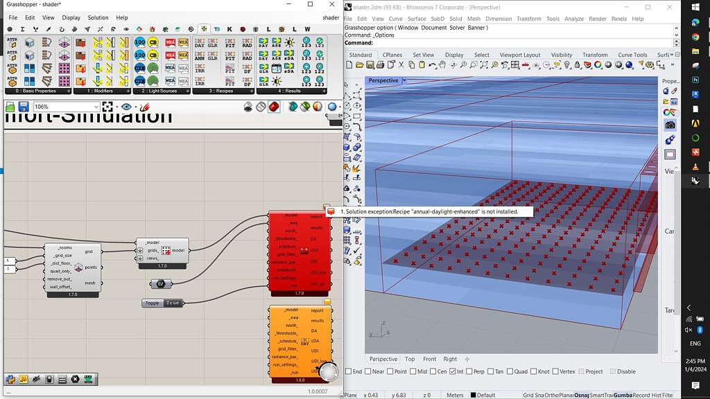How can i fix this error: 1. Solution exception:Recipe "annual-daylight-enhanced" is not ...