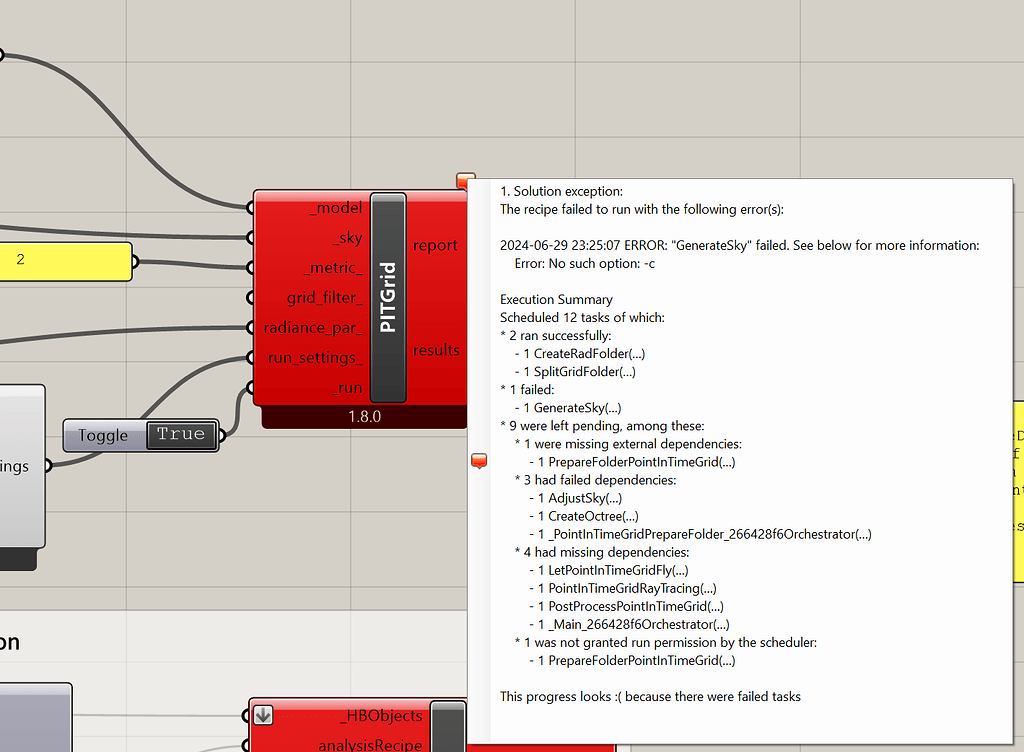 Colored sky errors in Point-n-time daylight simulation - Ladybug Tools | Forum