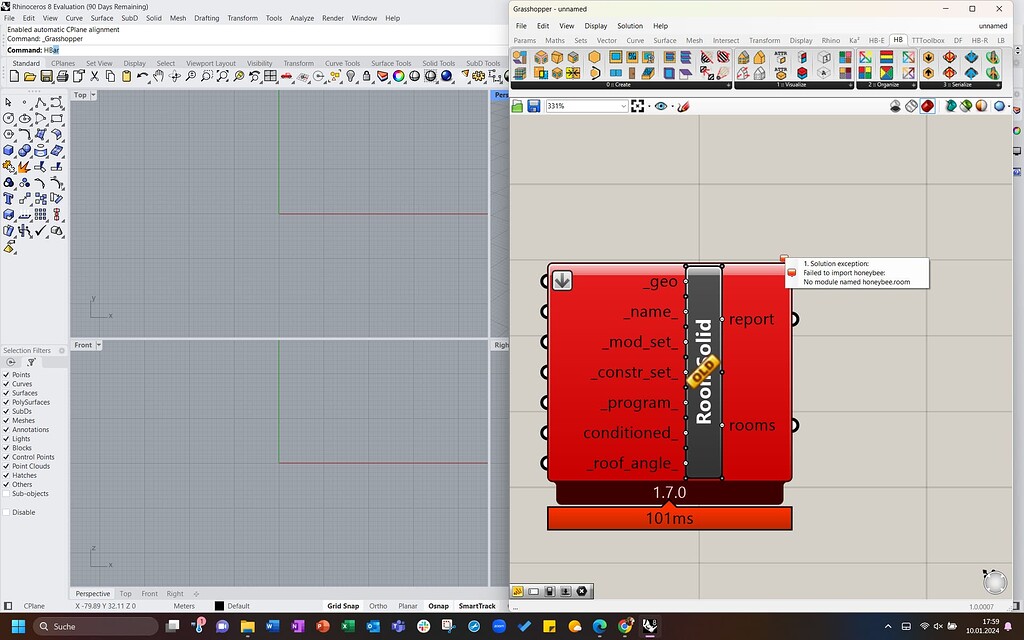 Ladybugs tool not working in Rhino8 - ladybug-tools - Ladybug Tools | Forum