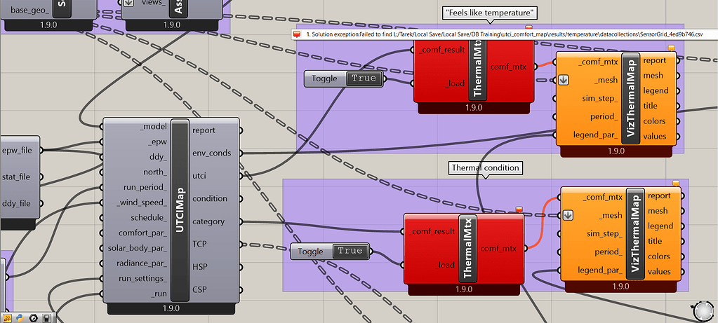 HB UTCI Comfort Map creates .NPY file while HB Thermal Matrix reads ...
