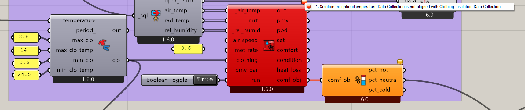 Ladybug Hot Comfort Component Data Reading Issue - ladybug-tools - Ladybug Tools | Forum